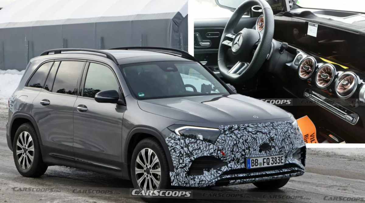 Интерьер Mercedes EQB 2024 года показали на шпионских фото